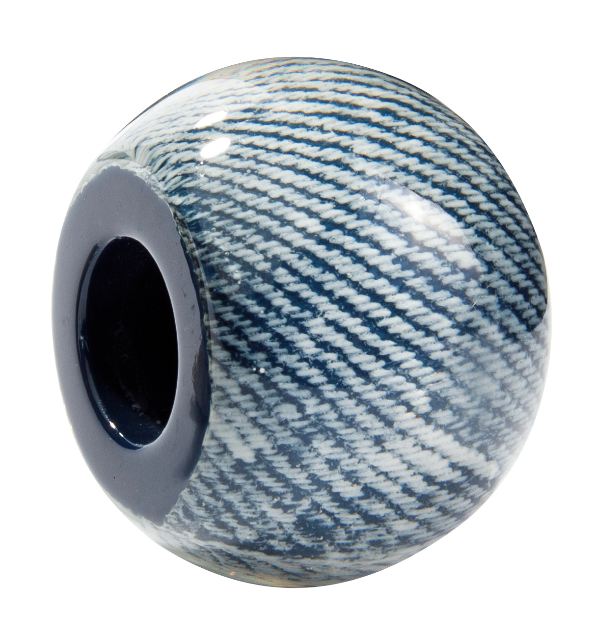 BLISS by ZSISKA Musee Series Bead — Blue Houndstooth